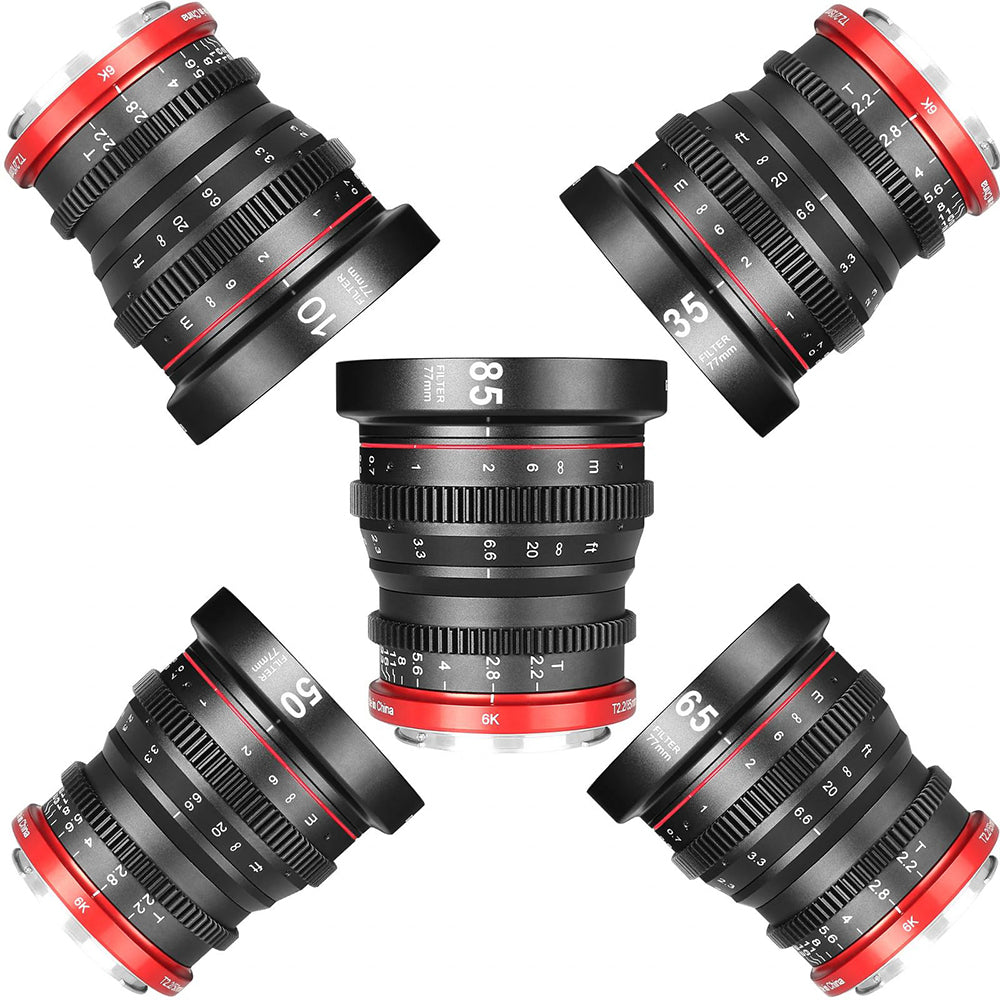 MEIKE Mini Prime Manual Focus Cinema 5 Lens Kit RF Mount