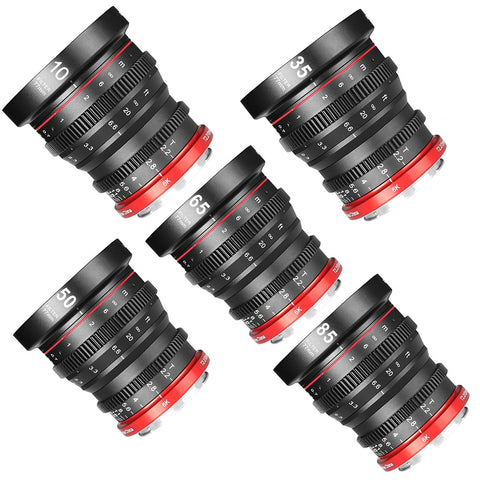 MEIKE Mini Prime Manual Focus Cinema 5 Lens Kit RF Mount
