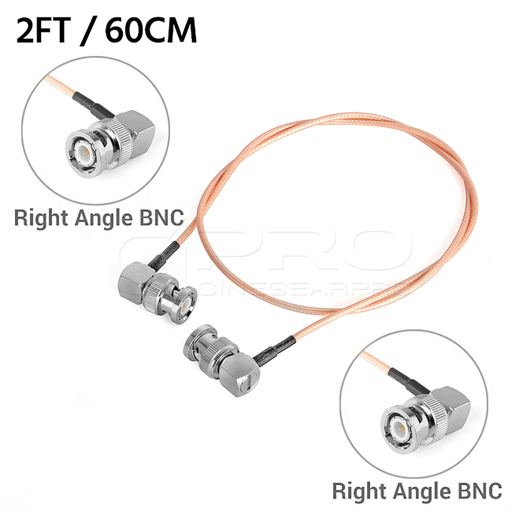 CGPro Ultra Thin Dual Right Angled BNC Male HD-SDI 6G-SDI Cable SDI ...