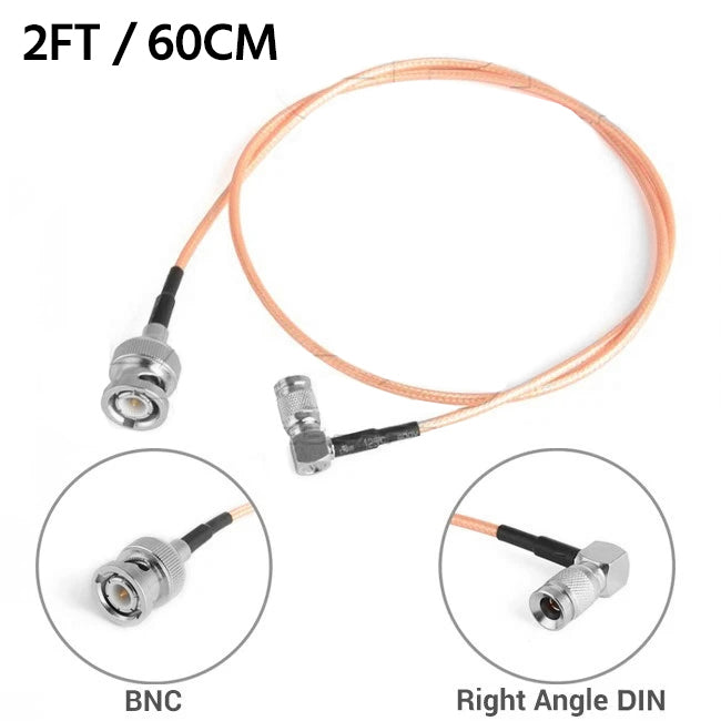 CGPro Ultra Thin Right Angled 1.0/2.3 DIN to BNC Male HD-SDI 6G-SDI Cable