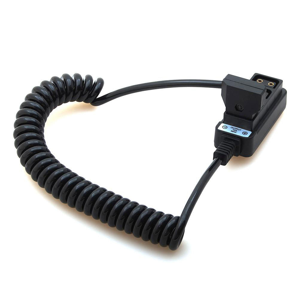 CGPro Coiled Male D-Tap Power Tap to 4 Female D-Tap P-Tap Hub Adapter ...