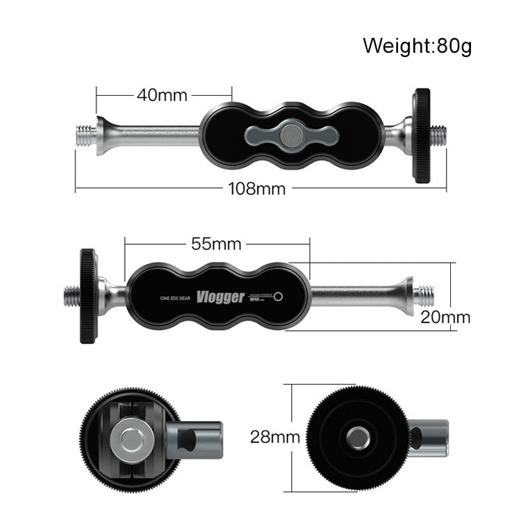 Vlogger Mini VIPER Quick Release Articulating Magic Arm with 1/4" Screw ...